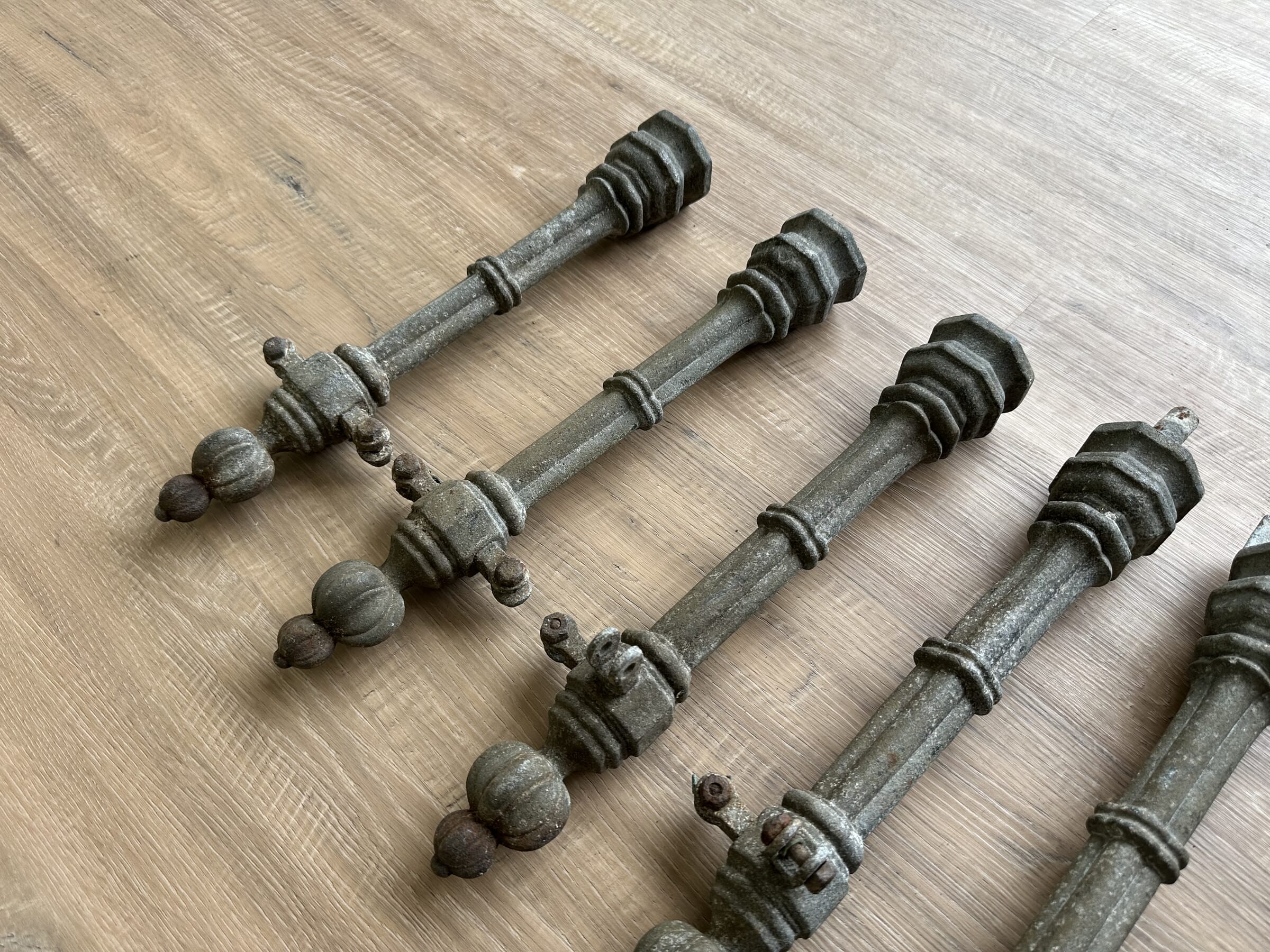 Set of Victorian Reclaimed Cast Iron Wall Finials